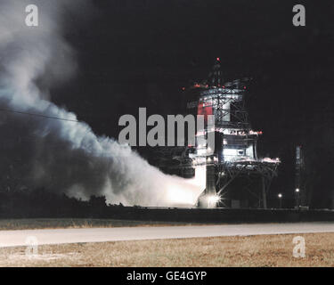 The A-1 Test Stand night firing at the NASA rocket testing facility ...
