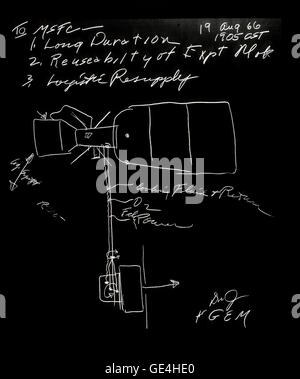 Skylab concept sketch. Sketch of the Skylab space station, drawn by ...