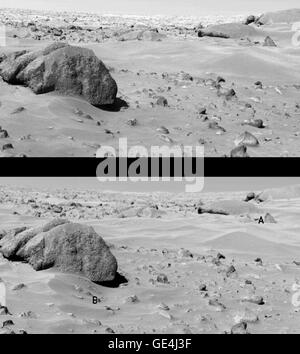 The Chryse Planitia region on Mars shows surface changes between 1977 ...