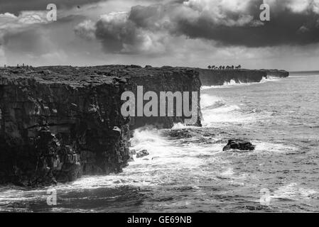 pacific ocean at Ka Lae the southernmost point of the Big Island of ...