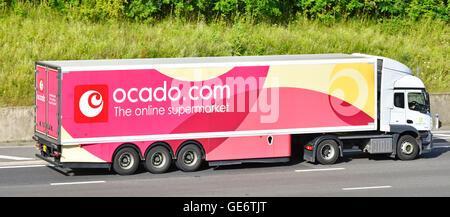 Ocado truck- British online supermarket food delivery company- London ...