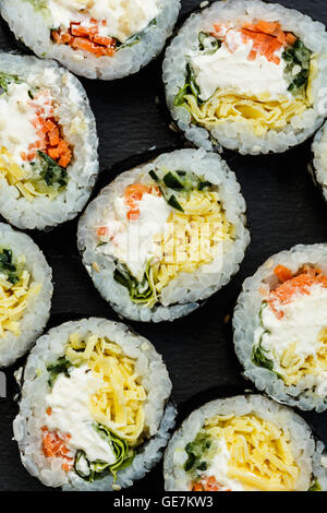 Kimbap or kimbop Korean food, rice roll Stock Photo - Alamy