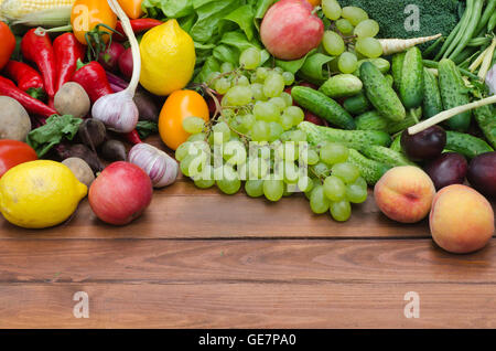 Assortment of fresh summer fruits and vegetable snacks for a picnic ...