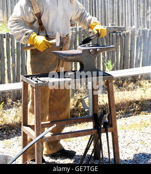 Male farrier working outdoors Stock Photo - Alamy