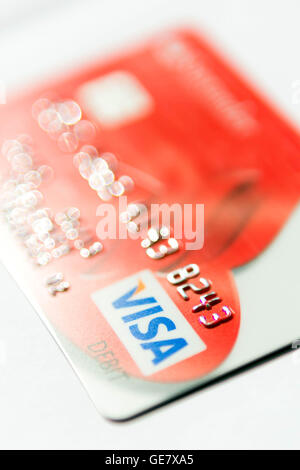 Santander Bank VISA debit card issued in the UK Stock Photo - Alamy