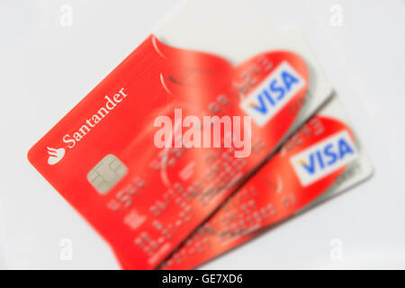 Santander Bank VISA debit card issued in the UK Stock Photo - Alamy