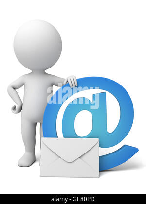 The 3d guy and a email Stock Photo - Alamy