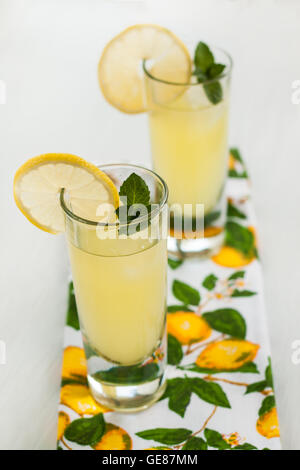 Lemonade with peppermint in a carafe Stock Photo - Alamy