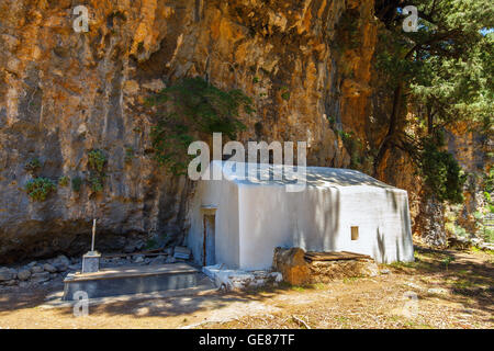 Displaced village Samaria in Samaria Gorge in central Crete, Greece ...