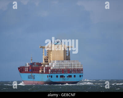 The Maersk Lima, a container ship built in 2010, seen in the Port of ...