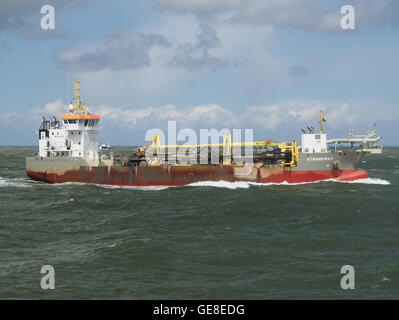 Dredger Ship in the Port of Rotterdam Stock Photo - Alamy