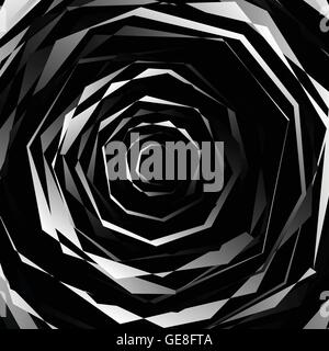 Edgy spirally texture. Abstract monochrome, geometric pattern Stock ...