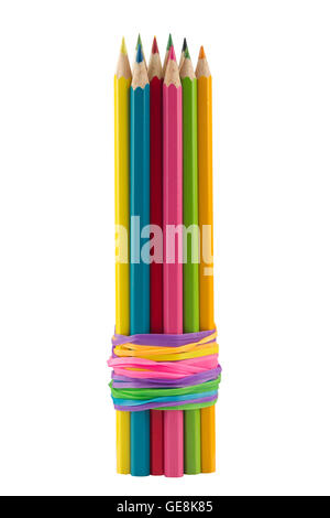 A bunch of colorful bright rubber bands for little girls blue ...