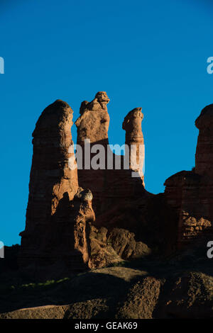 Colorful rock formations, Zhangye Danxia National Geological Park ...