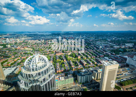 Aerial view of Boston s Back Bay neighborhood and brownstone homes ...