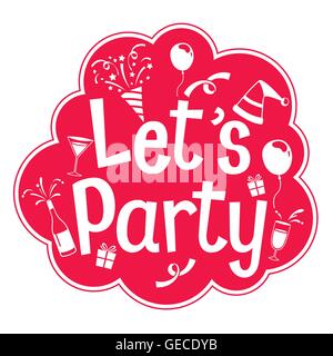 Cartoon party sign Stock Vector Image & Art - Alamy