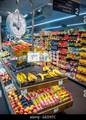 A view of the inside of a Woolworths store in Whitley Bay Stock Photo ...
