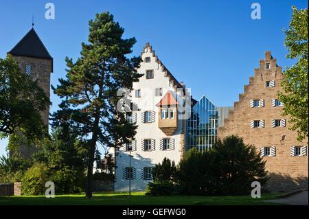 Germany, Baden-Wuerttemberg, Neckarsulm, view to eutonic Knights Castle ...