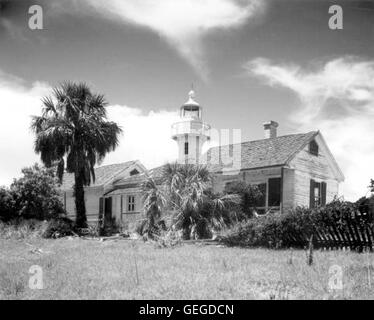Cedar Key Light on Seahorse Key, Florida, a historic lighthouse built ...