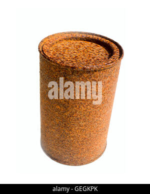 Cans the trash heap of rusty isolated on white Stock Photo - Alamy