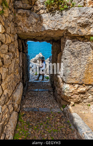 Italy Sicily Cefalù - megalithic walls Rocks Stock Photo - Alamy