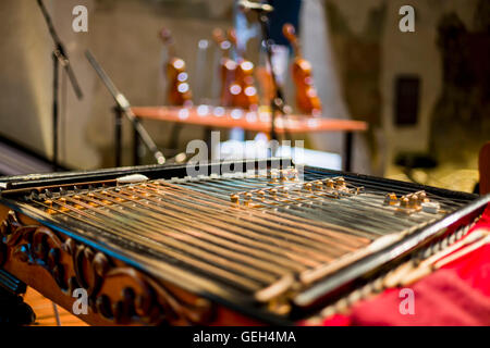 Wooden czech dulcimer traditional musical instrument Stock Photo - Alamy