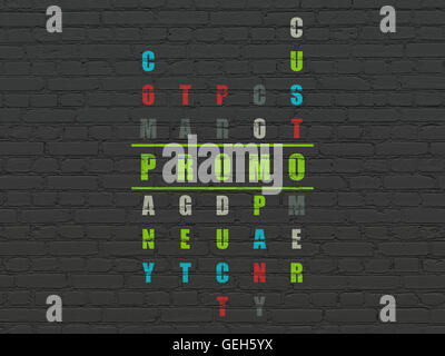 Marketing concept: Promo in Crossword Puzzle Stock Photo - Alamy