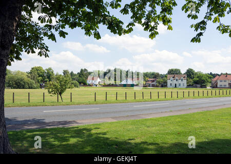 Houses on The Green, Pirbright, Surrey, England, United Kingdom Stock ...