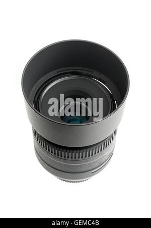 closeup hood attached on lens Stock Photo - Alamy