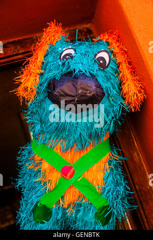 traditional mexican toy pinata, colorful hand painted wooden pinata ...