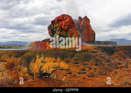 geography / travel, USA, Nevada, Fly Geyser, Fly Ranch, Black Rock ...