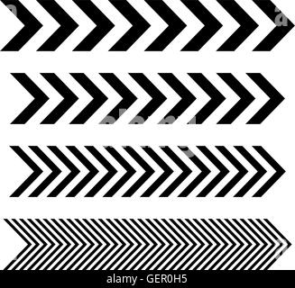 Black linear arrow background. Halftone arrows in center direction ...