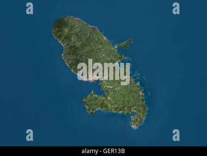 France, Martinique, Mount Pelee, active volcano at the northern end ...