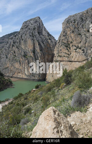The start of the Caminito del Rey suspended mountain walkway in Ardales ...