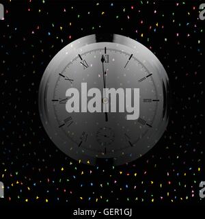 A New Year clock showing almost midnight Stock Vector Image & Art - Alamy