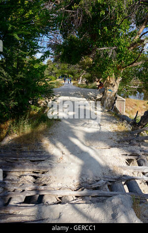 Old Matlapaneng Bridge, Thamalakane River, Maun, Botswana Stock Photo ...