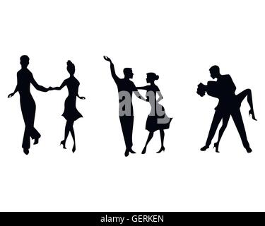 Ballroom dancing. Dancing couple. Vector illustration Stock Vector ...