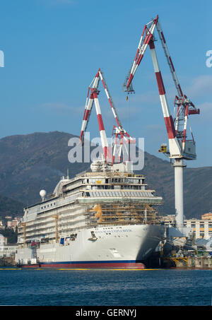 Genoa, Italy, the Fincantieri shipyard in Genoa Sestri Ponente Stock ...