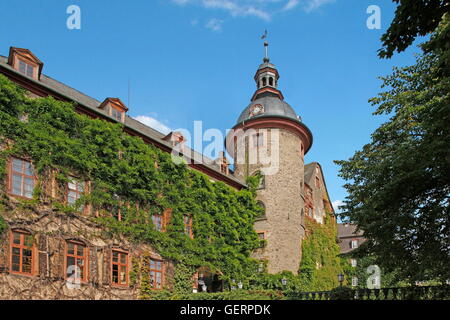 geography / travel, Germany, Hesse, Laubach, castle, inner court Stock ...