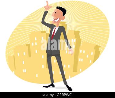 cartoon man with good idea with thought bubble Stock Vector Image & Art ...
