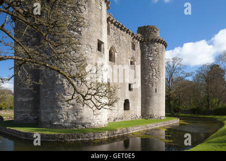 Nunney Castle and moat in the village of Nunney, Somerset, England ...