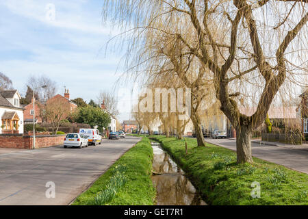 The River Mantle in the rural village of Wymeswold, Leicestershire ...