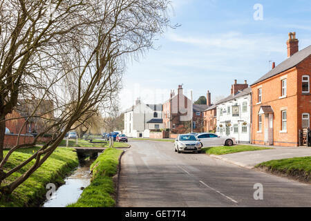 The River Mantle in the rural village of Wymeswold, Leicestershire ...