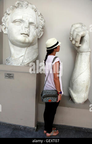 Emperor Domitian Statue in Ephesus Museum in Selcuk, Turkey Stock Photo ...