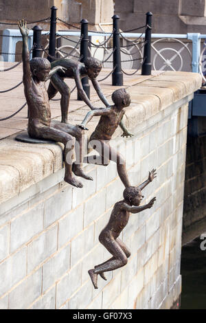 View of the "First Generation" sculpture by Chong Fah Cheong in ...