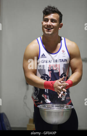 Team GB weightlifter Sonny Webster at the team training camp in Belo ...
