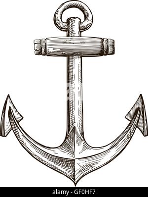 Anchor, hand drawn sketch, artwork Stock Vector Image & Art - Alamy