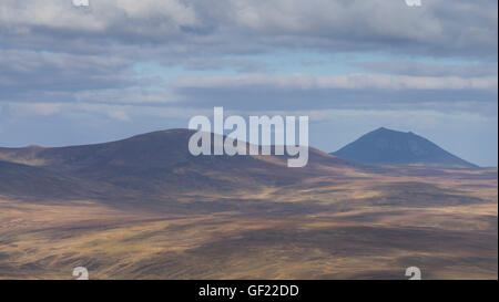 A view towards the mountain 'Morven' in Caithness from upper Glen Loth ...