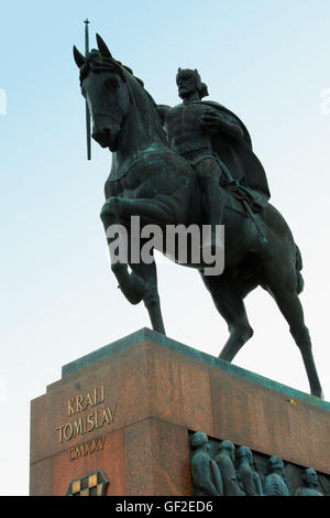 Statue of King Tomislav, the first Croatian king, in Zagreb, Croatia ...