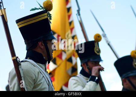 Historical reenactment of the Battle of Napoleon called “ dei Camolli ...